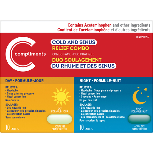 Buy Compliments Cold and Sinus Relief Combo Pack 20 caplets | Safeway ...
