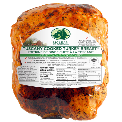Buy McLean Cooked Turkey Breast Tuscany | Foodland