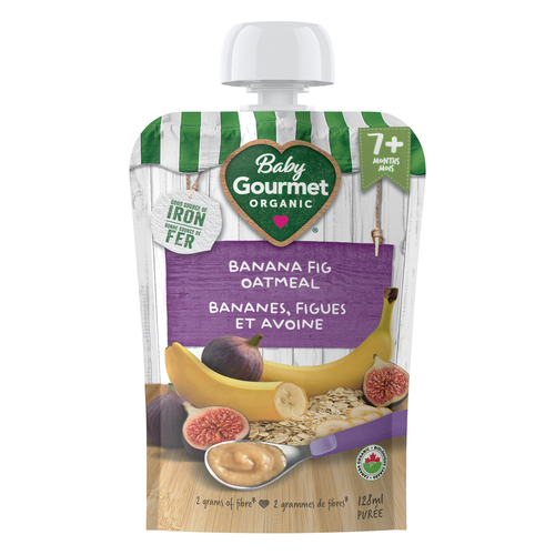 Buy Baby Gourmet Organic Puree Banana Fig Oatmeal 128 ml | Sobeys Inc.