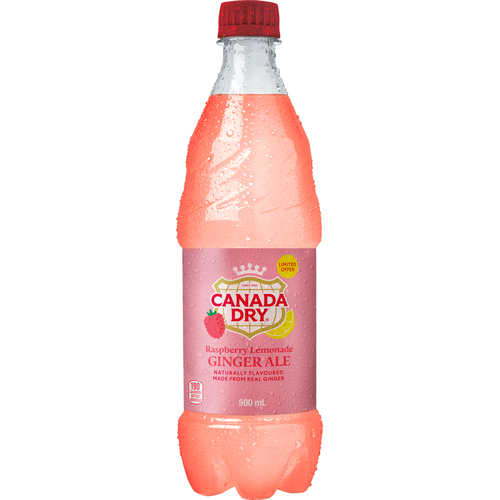 Buy Canada Dry Ginger Ale Raspberry Lemonade 500 ml (bottle) | Sobeys Inc.