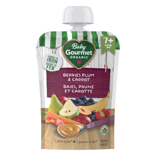 Buy Baby Gourmet Organic Puree Berries Plum Carrot 128 ml | FreshCo