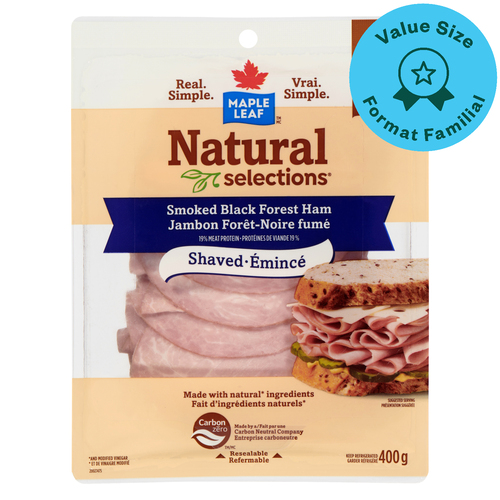 Buy Maple Leaf Natural Selections Deli Shaved Smoked Ham Black Forest ...