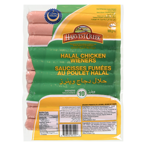Buy Harvest Creek Halal Chicken Wieners Jumbo 908 g | FreshCo