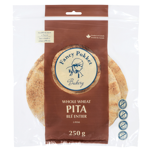 Buy Fancy Pokket Small Pita Whole Wheat 250 g | Sobeys Inc.