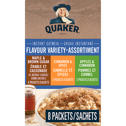 Buy Quaker Instant Oatmeal 3 Flavours 314 g | Safeway Canada