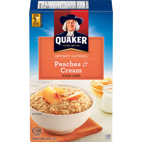 Buy Quaker Instant Oatmeal Peaches & Cream 264 g | Sobeys Inc.