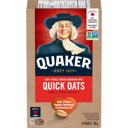 Buy Quaker Instant Oatmeal 100% Whole Grain 300 g | Sobeys Inc.