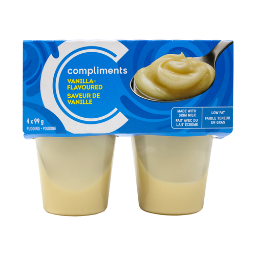 Buy Compliments Low Fat Pudding Cups Vanilla 4 x 99 g | Safeway Canada