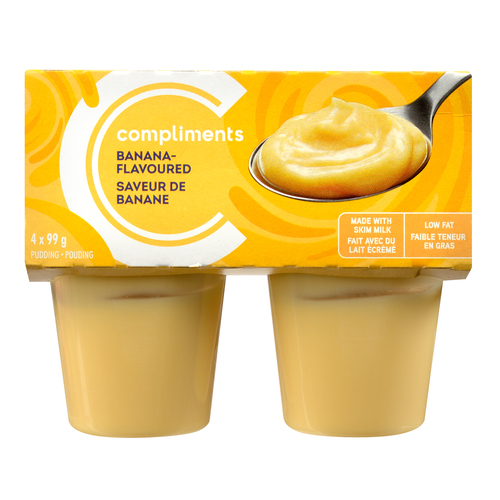 Buy Compliments Low Fat Pudding Cups Banana 4 x 99 g | Safeway Canada