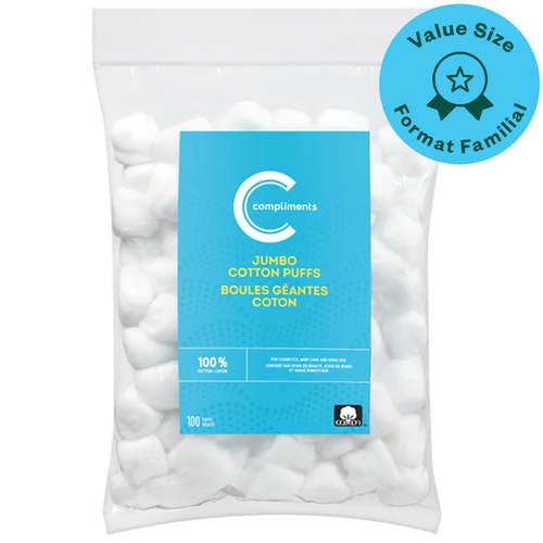 Buy Compliments Cotton Balls Jumbo 100 Count | FreshCo