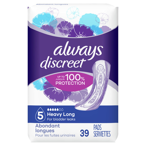 Buy Always Discreet Pads Size 5 Heavy Long 39 Count | Safeway Canada