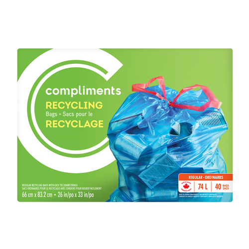 Buy Compliments Recycling Bags Regular 74 L 40 Bags | Safeway Canada
