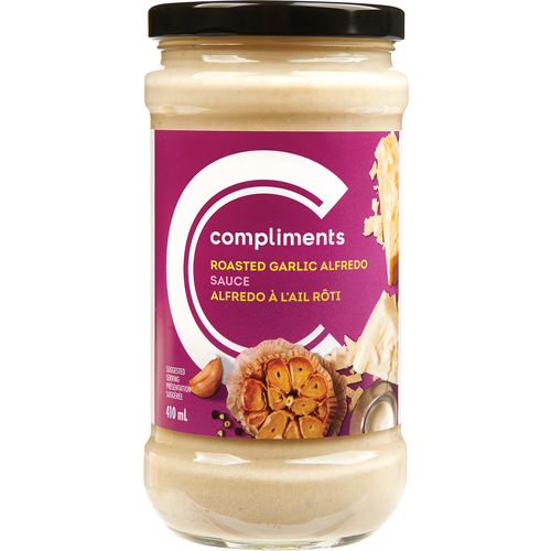 Buy Compliments Alfredo Sauce Roasted Garlic 410 ml | FreshCo