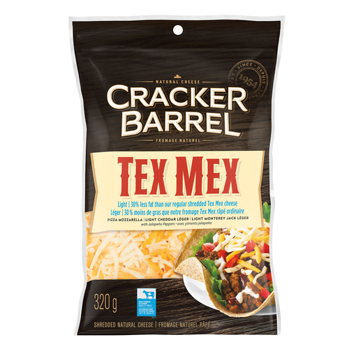 Buy Cracker Barrel Shredded Cheese Tex Mex Light 320 g | Sobeys Inc.
