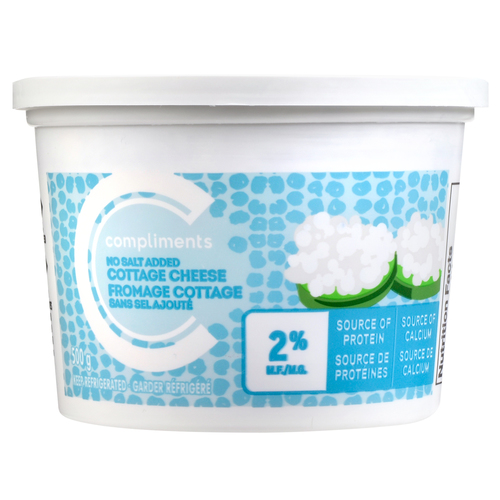 Buy Compliments 2% Cottage Cheese No Salt Added 500 g | Sobeys Inc.