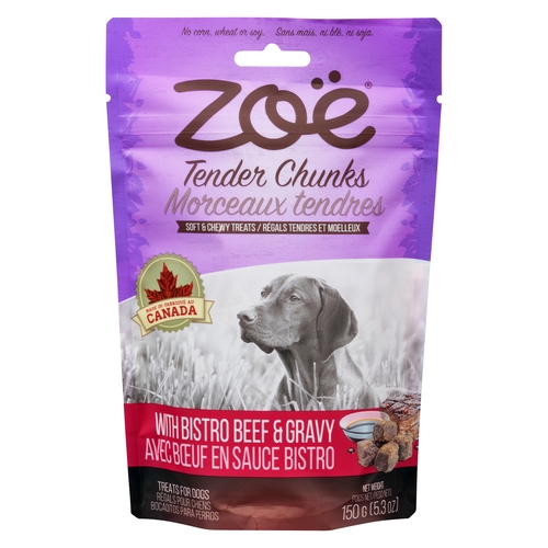 Buy Zoe Dog Treats Tender Chunks Bistro Beef & Gravy 150 g | Sobeys Inc.
