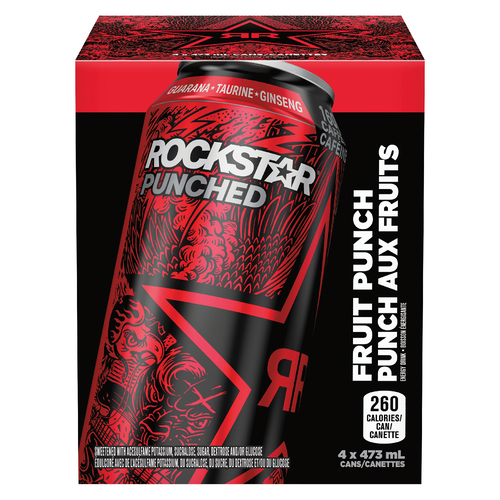 Buy Rockstar Energy Drink Fruit Punch 4 X 473ml (cans) | Safeway Canada