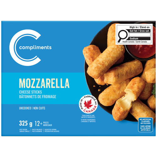 Buy Compliments Frozen Cheese Sticks Mozzarella 325 g | Safeway Canada