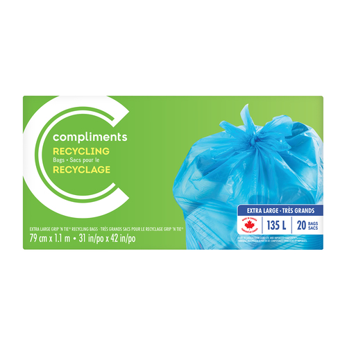 Buy Compliments Recycling Bags Extra Large 135 L 20 Bags | Safeway Canada