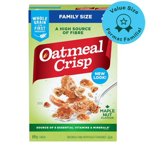 Buy Oatmeal Crisp Cereal Maple Nut High Fibre Family Size 619 g ...