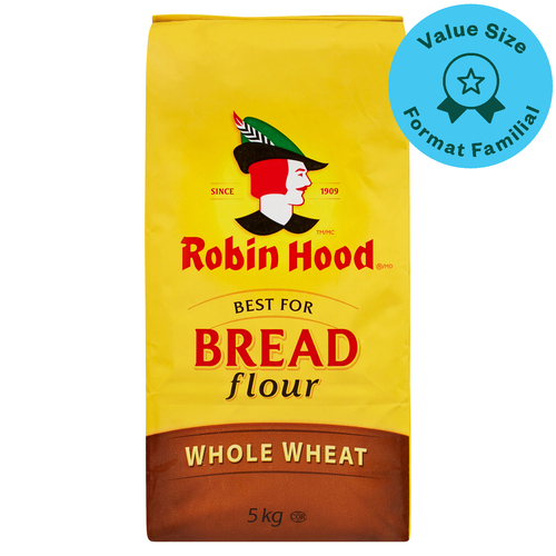 Buy Robin Hood Whole Wheat Flour Best For Bread Value Size 5 kg ...