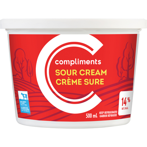 Buy Compliments 14% Sour Cream 500 ml | Sobeys Inc.