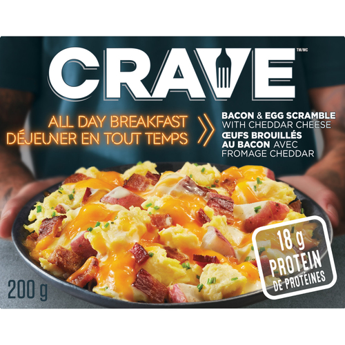 Buy Crave Frozen Breakfast Bacon & Egg Scramble With Cheddar Cheese 200 ...