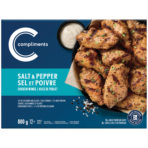 Buy Compliments Frozen Chicken Wings Salt & Pepper 800 g | Sobeys Inc.