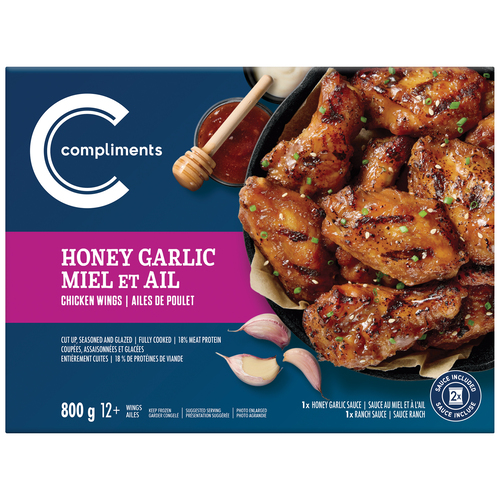 Buy Compliments Frozen Chicken Wings Honey Garlic 800 g | Safeway Canada