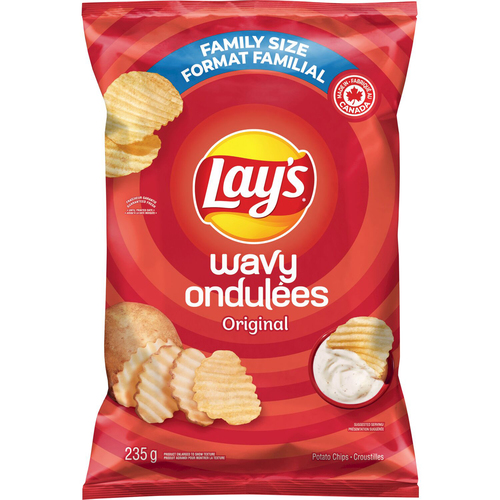 Buy Lay's Wavy Potato Chips Original 235 g | FreshCo