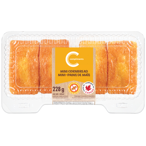 Buy Compliments Mini Cornbread Loaves 4 x 57 g (frozen) | Sobeys Inc.
