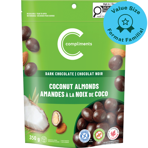 Buy Compliments Dark Chocolate Covered Coconut Almonds 350 g | Sobeys Inc.