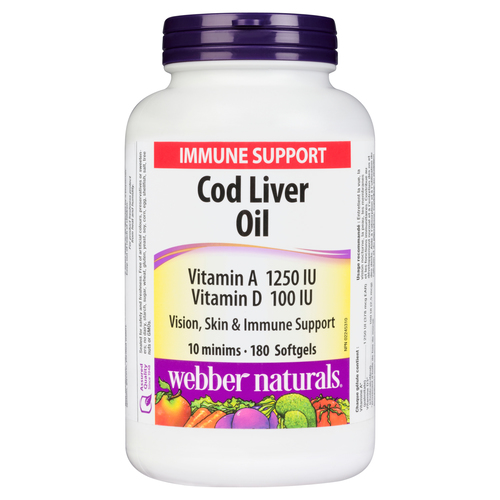 Buy Webber Naturals Cod Liver Oil 180 Softgel Capsules | Safeway Canada