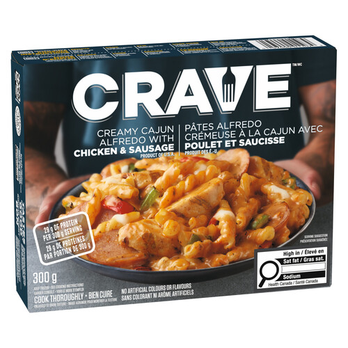 Buy Crave Frozen Meal Creamy Cajun Alfredo With Chicken And Sausage 300 ...