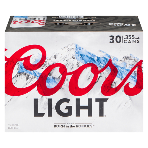 Buy Coors Light Beer 4% Alcohol 30 x 355 ml (cans) | Foodland
