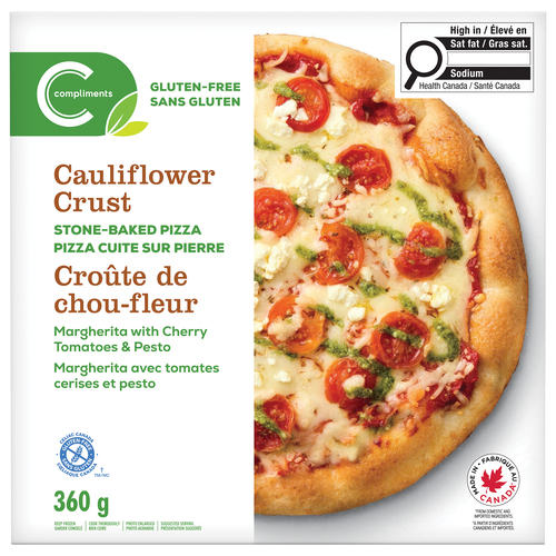 Buy Compliments Frozen Stone-Baked Pizza Cauliflower Crust Margherita ...