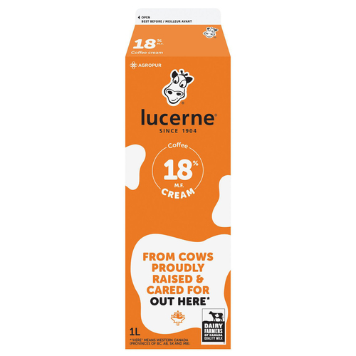 Buy Lucerne 18% Coffee Creamer 1 L | Safeway Canada
