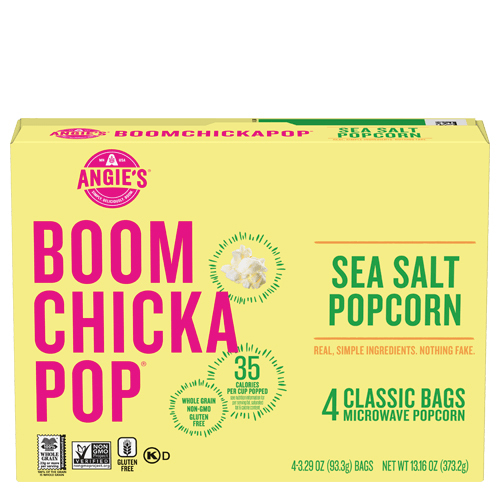 Buy ANGIE'S Boom Chicka Pop Microwave Popcorn Sea Salt 4 x 93 g | Foodland