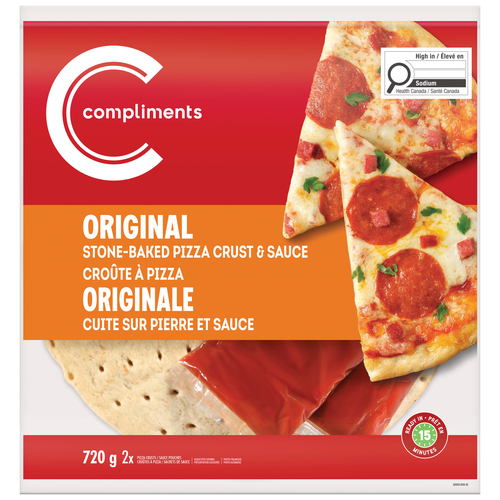 Buy Compliments Pizza Kit Original Stone Baked Pizza Crust & Sauce 720 ...