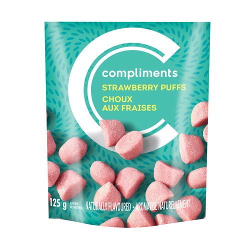 Buy Compliments Candy Strawberry Puffs 125 g | Sobeys Inc.