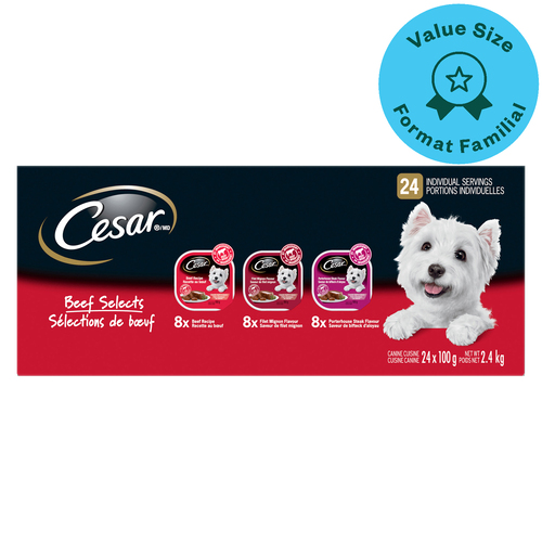 Buy Cesar Adult Wet Dog Food Classic Loaf in Sauce Beef Selects Variety ...