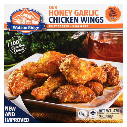 Buy Waston Ridge Frozen Chicken Wings Honey Garlic 475 g | FreshCo