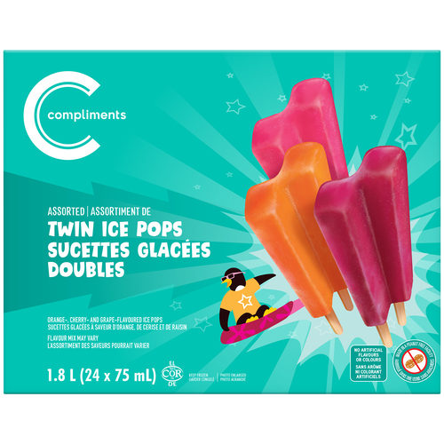 Buy Compliments Twin Ice Pops Assorted 24 x 75 ml | Safeway Canada
