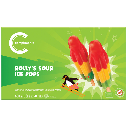 Buy Compliments Rolly's Ice Pops Sour 12 x 50 ml | Safeway Canada
