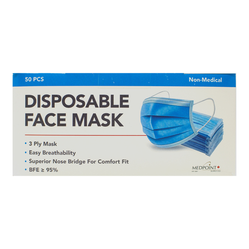Buy Medpoint Pharmacy 3 Ply Non-Medical Masks 50 Count | Sobeys Inc.
