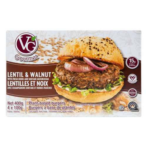 Buy Vegetarian Gourmet Gluten-Free Frozen Vegan Burger Lentil & Walnut ...