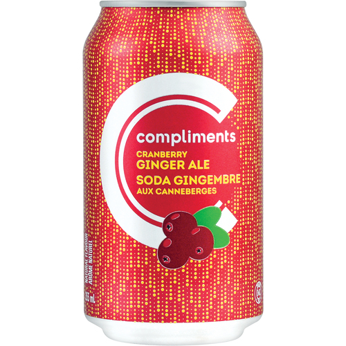 Buy Compliments Cranberry Ginger Ale Soda 355 ml | Sobeys Inc.