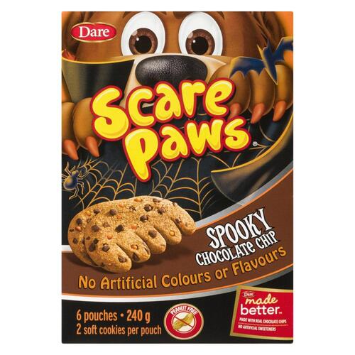 Buy Dare Scare Paws Peanut-Free Cookies Spooky Chocolate Chip 240 g ...
