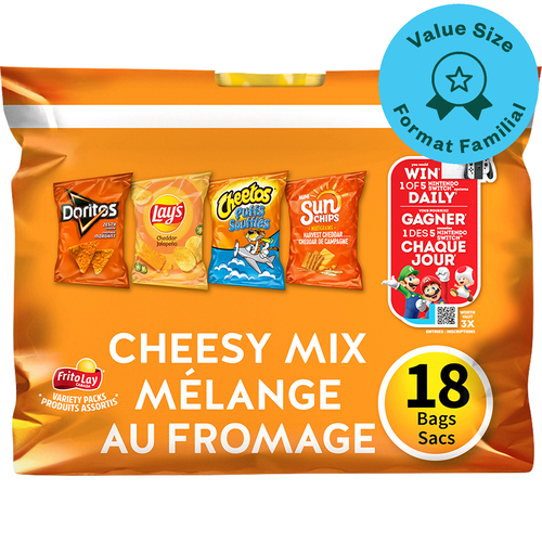 Buy Frito-Lay Variety Pack Cheesy Mix 18 Bags 504 g | FreshCo