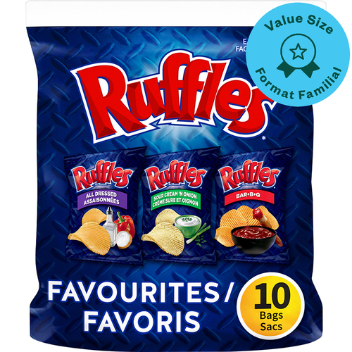 Buy Ruffles Potato Chips Favourites Variety Pack 10 x 28 g | FreshCo